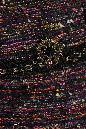 Rebecca Vallance Monet Metallic Bouclé-tweed Mini Skirt