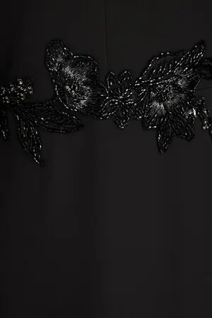 Marchesa Embellished Crepe Cape Effect Gown