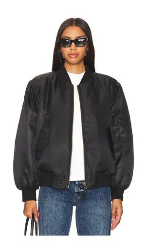 Women's Black Bomber Jacket