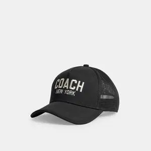 COACH Cotton Twill Trucker Hat - Black