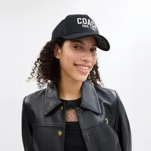 COACH Cotton Twill Trucker Hat - Black