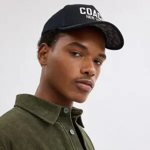 COACH Cotton Twill Trucker Hat - Black