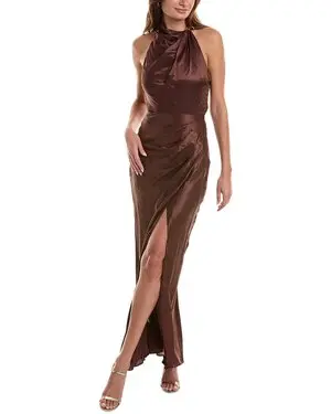 NICHOLAS Nicholas Galilea Silk-Blend Maxi Dress - Brown