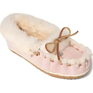 Minnetonka Genuine Shearling Slipper - Blush