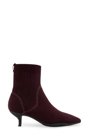 Aerosoles Lanita Knit Booties - Deep Aubergine Knit