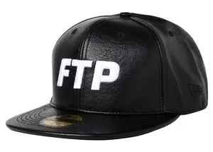 FTP Leather Logo Cap - Black
