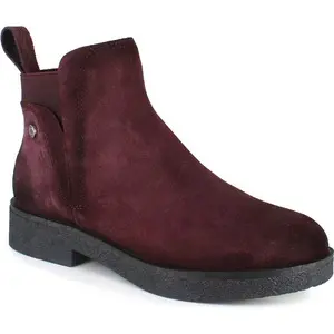 NATIONAL COMFORT Evita Ankle Bootie - Burgundy Suede
