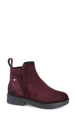 NATIONAL COMFORT Evita Ankle Bootie - Burgundy Suede