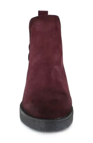 NATIONAL COMFORT Evita Ankle Bootie - Burgundy Suede