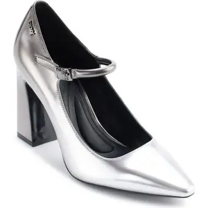 Dkny Pointed Toe Mary Jane Pump - Pwtr/ Slver
