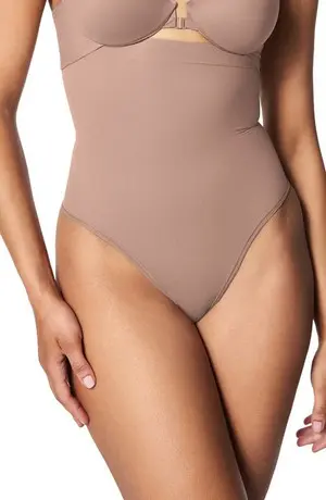 Spanx Spanxsculpt™ Seamless Power High-waisted Thong Cafe Au Lait