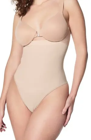 Spanx Spanxsculpt™ Seamless Power High-waisted Thong - Soft Beige