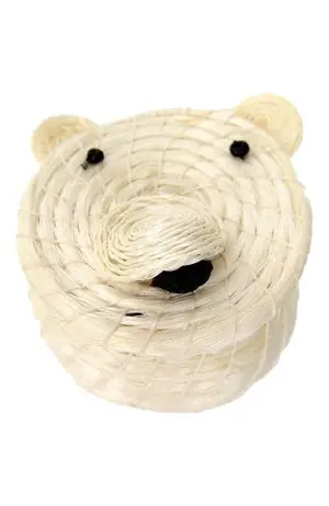 MBARE Animal Lidded Basket Polar Bear