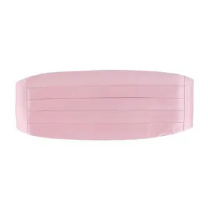 Trafalgar Sutton Solid Color Silk Cummerbund - Pink
