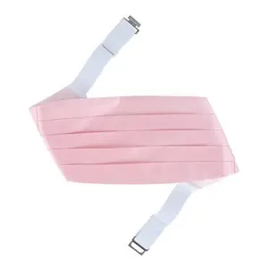 Trafalgar Sutton Solid Color Silk Cummerbund - Pink