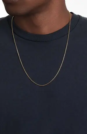 David Yurman 18k Gold Box Chain Necklace