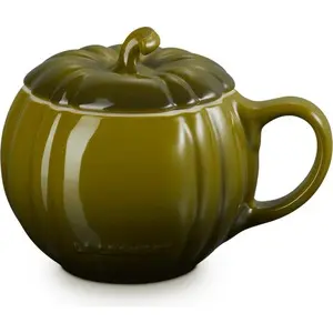 LE CREUSET Pumpkin Mug & Lid Olive