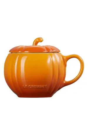 LE CREUSET Pumpkin Mug & Lid - Persimmon