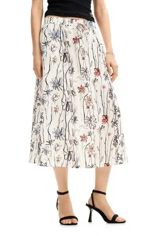 Desigual Printed Maxi Skirt