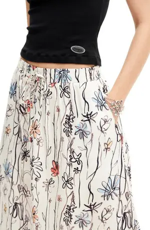 Desigual Printed Maxi Skirt