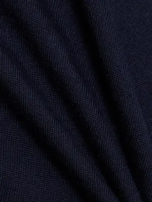 JIL SANDER Wool & Cashmere-blend Rib-knit Trim Sweater - Midnight
