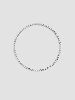 David Yurman Box Chain Necklace In Sterling 7.3mm - Silver
