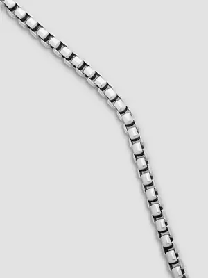 David Yurman Box Chain Necklace In Sterling 7.3mm - Silver
