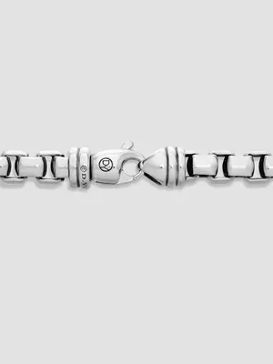 David Yurman Box Chain Necklace In Sterling 7.3mm - Silver