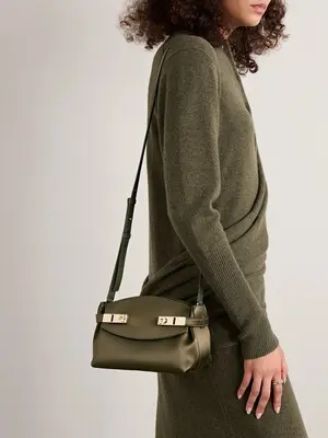 FERRAGAMO Hug Satin Shoulder Bag