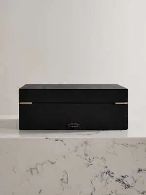 Smythson Panama Textured-leather Jewelry Box