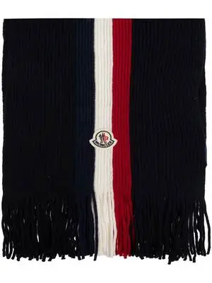 Moncler Logo-patch Scarf - Blue
