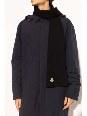 Moncler Logo-patch Scarf - Black