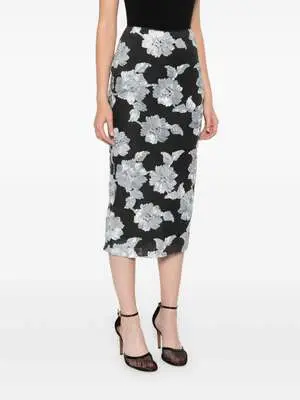 ROTATE BY BIRGER CHRISTENSEN Floral Mesh Pencil Skirt