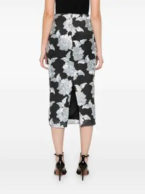 ROTATE BY BIRGER CHRISTENSEN Floral Mesh Pencil Skirt