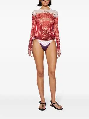 JEAN PAUL GAULTIER Cartouche Bikini Bottom - Purple
