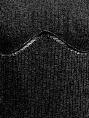 FLEUR DU MAL Lattice-trim Ribbed Bodysuit