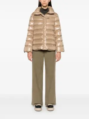 FAY Funnel-neck Puffer Jacket - Neutrals