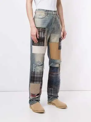 Amiri Patchwork Straight-leg Jeans