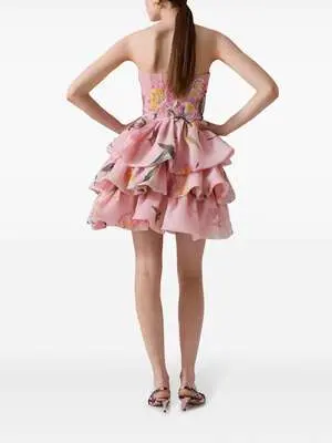 Carolina Herrera Floral-print Ruffled Mini Dress