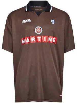 Martine Rose Logo-print Football Jersey - Brown