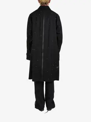 Undercover Cross-print Wool Coat