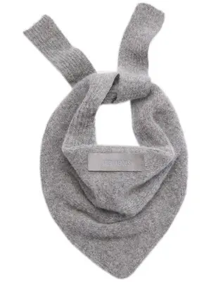 Jacquemus Le Chale Gros Grain Scarf - Grey
