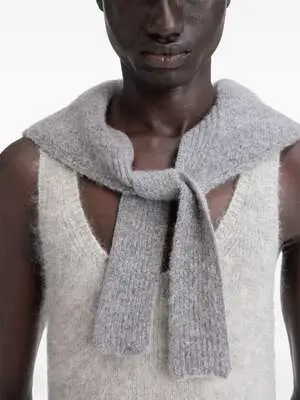 Jacquemus Le Chale Gros Grain Scarf - Grey