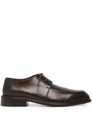 Marsèll Altopiano Almond-toe Leather Derby Shoes - Brown