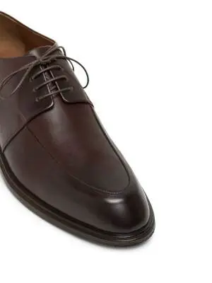 Marsèll Altopiano Almond-toe Leather Derby Shoes - Brown