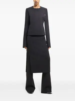 COURREGES Buttoned Tailored Jacket - Black