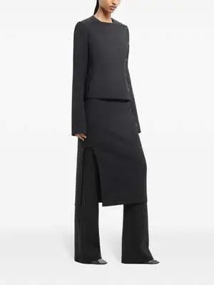 COURREGES Buttoned Tailored Jacket - Black