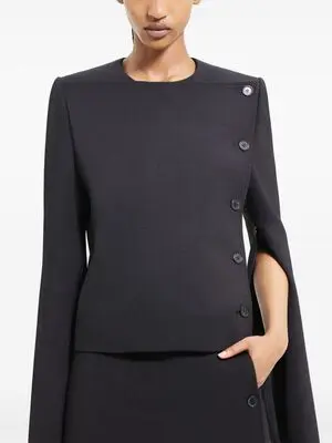 COURREGES Buttoned Tailored Jacket - Black