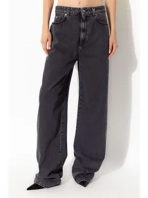 Alexander McQueen Wide Leg Jeans - Black