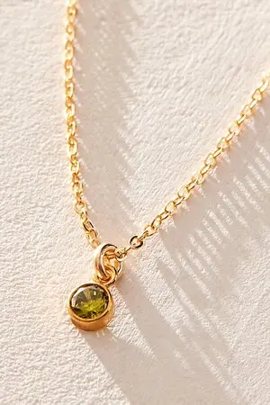 SET & STONES Birthstone Charm Necklace - August